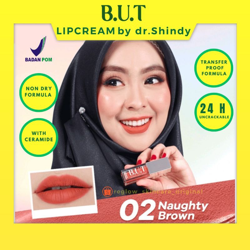 Jual ORIGINAL B.U.T Lip Cream Naughty Brown Soft Matte Creamy Liquid ...