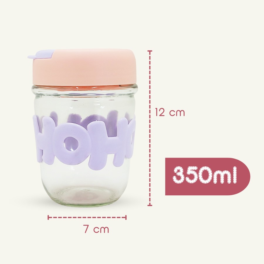 Jual Botol Minum Gelas Kaca Tumbler Cup Aesthetic Motif Hoho Free ...