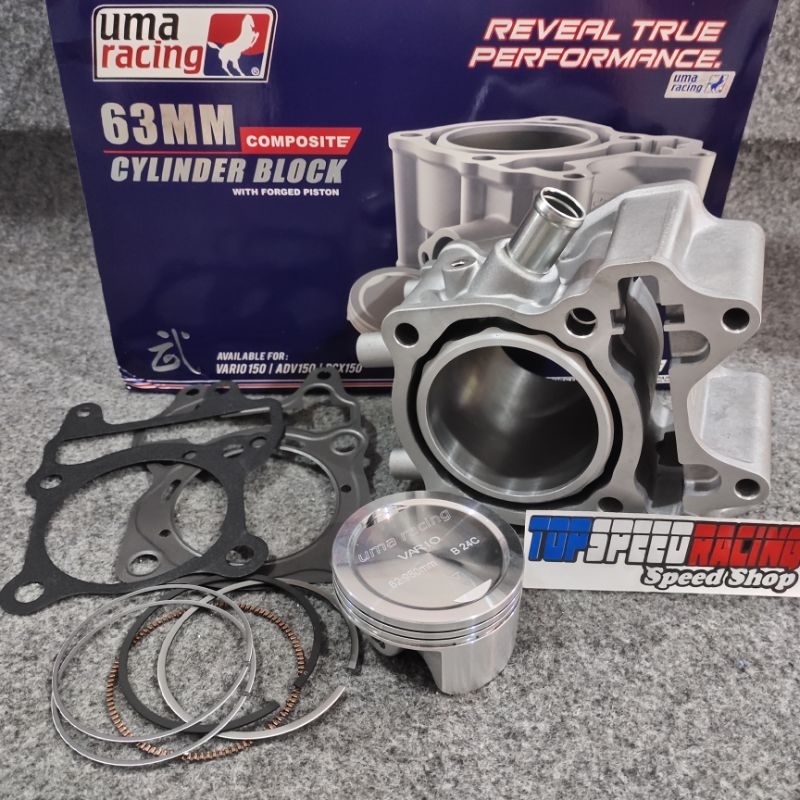 Jual BLOK SEHER UMA RACING BORE UP 63 BUAT VARIO 150 / PCX 150 /ADV 150 | Shopee Indonesia