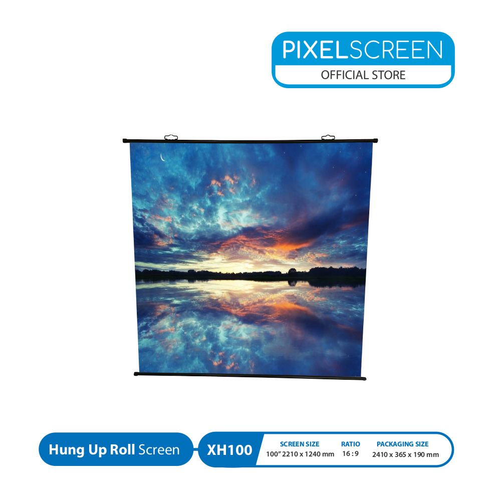 Jual Pixelscreen XH100 Hanging Up Roll Screen Proyektor 100" | Shopee ...