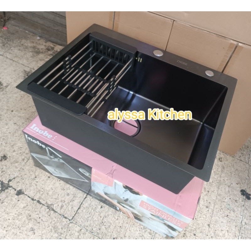 Jual kitchen sink INOBE 6045 Black kitchen sink saja ( tirisan tarik ...