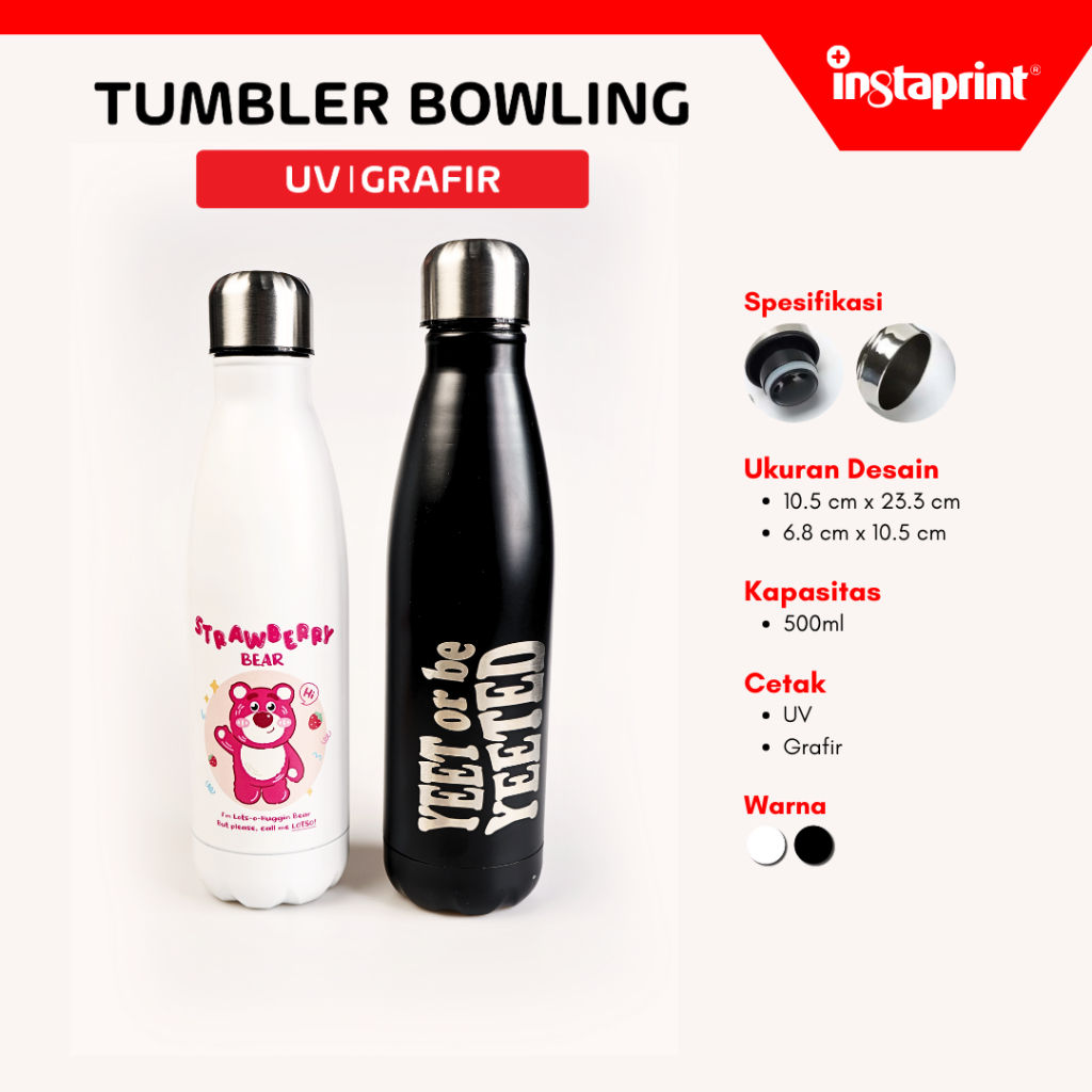 Jual Tumbler Bowling UV,Grafir tumbler merchandise bowling,tumbler ...