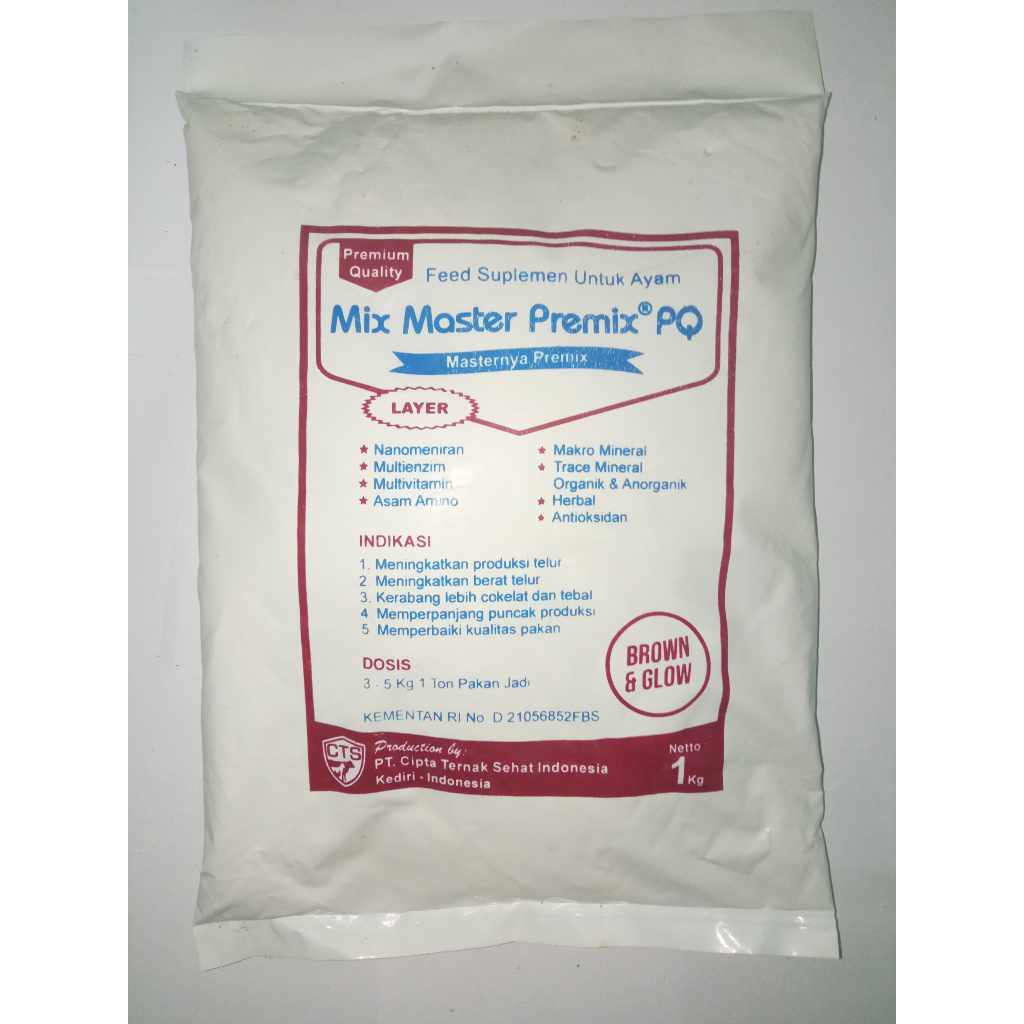 Jual MIX MASTER PREMIX PQ LAYER PETELUR 1 KG - Premix Ayam Petelur ...