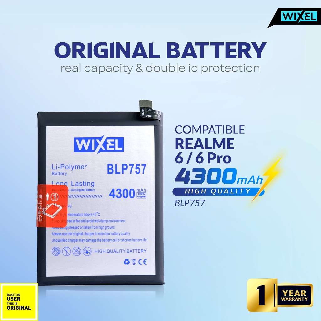 Jual WIXEL Baterai BLP757 Realme 6 / Realme 6 Pro Double Power Batre ...