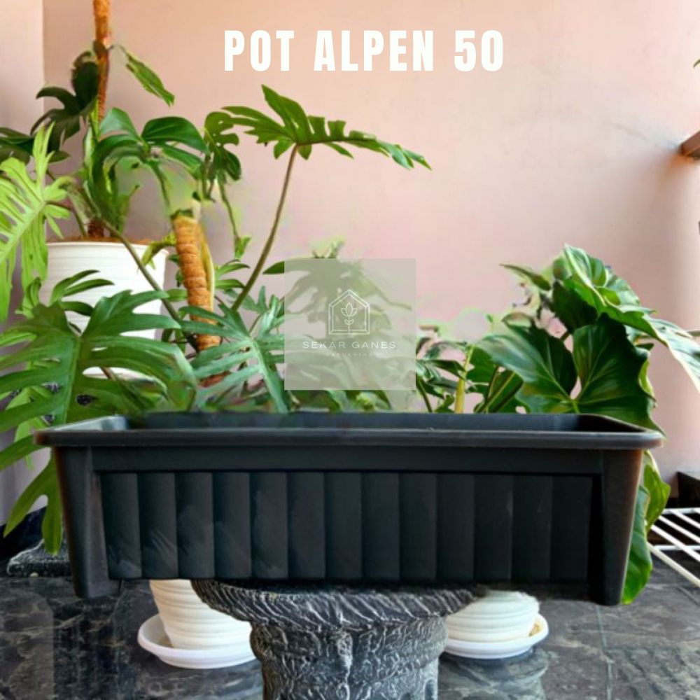 Jual POT BUNGA TANAMAN PANJANG PJG 55 HIGH WAY HITAM PANJANG 50CM - PJG ...