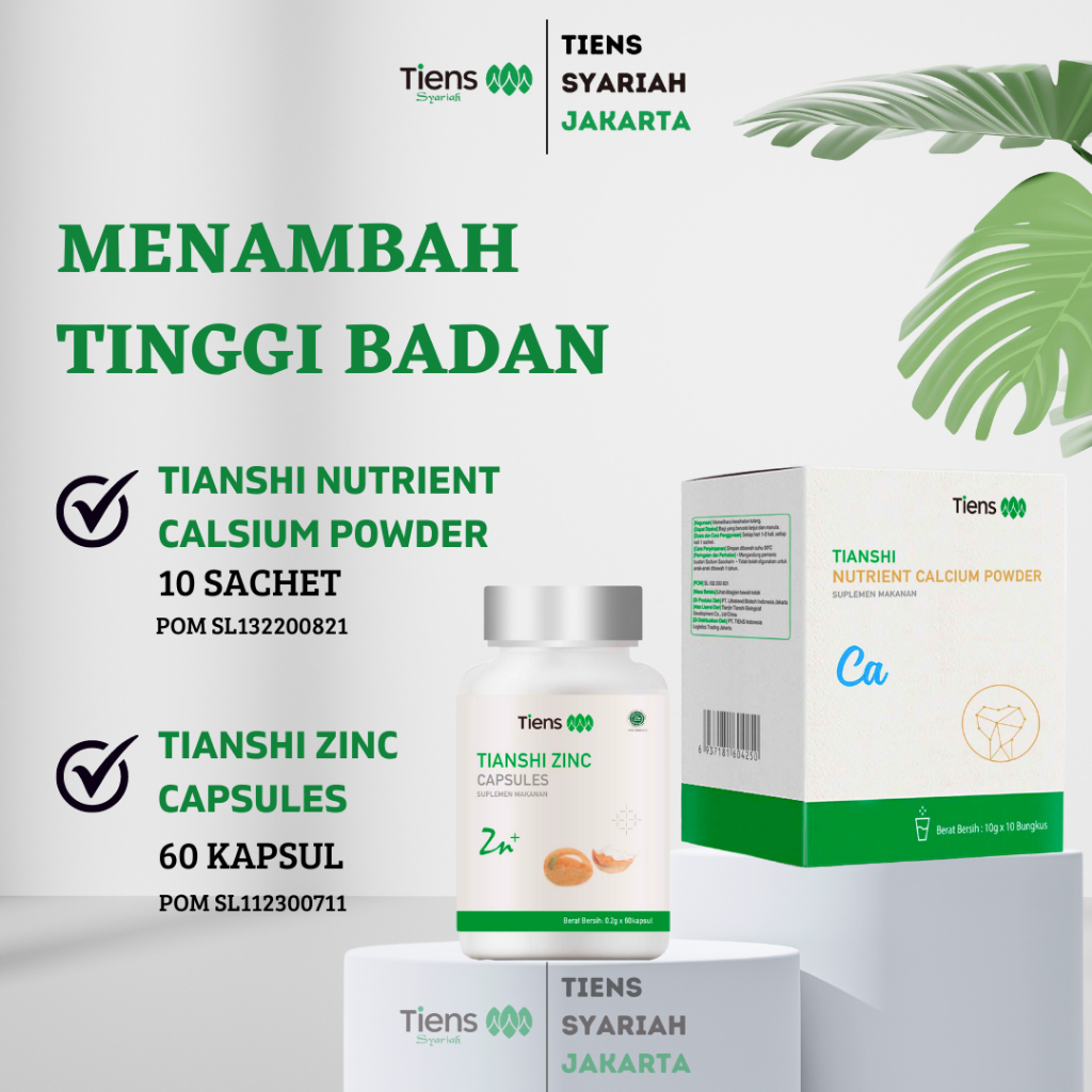 Jual Tiens Peninggi Badan Susu Nhcp dan Zinc Capsule | Shopee Indonesia