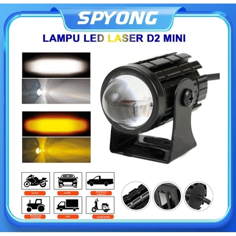 Jual Lampu Tembak Laser LED Mini 2 Warna Putih - Kuning Lampu Tembak ...