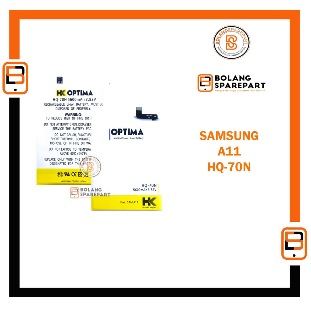 Jual BATERAI BATRE SAMSUNG A11 / A115F HQ-70N HK OPTIMA DOUBLE IC | Shopee Indonesia