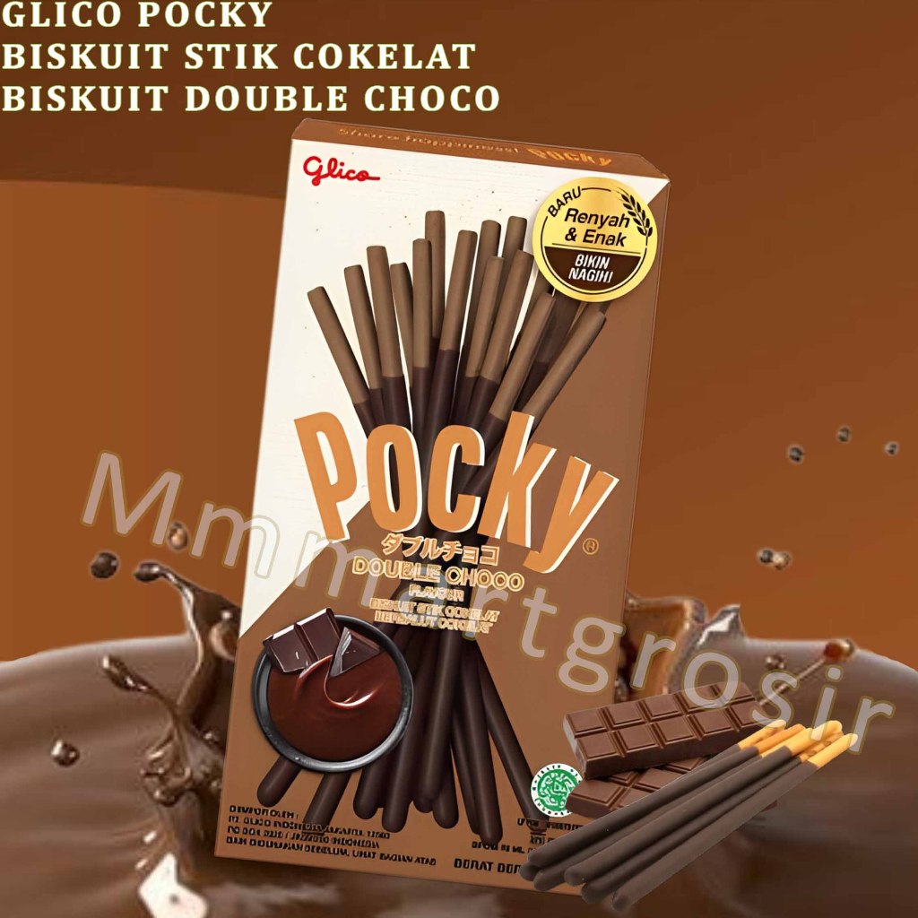 Jual Glico Pocky / Biskuit Stik Cokelat / Biskuit Stik Double Choco ...
