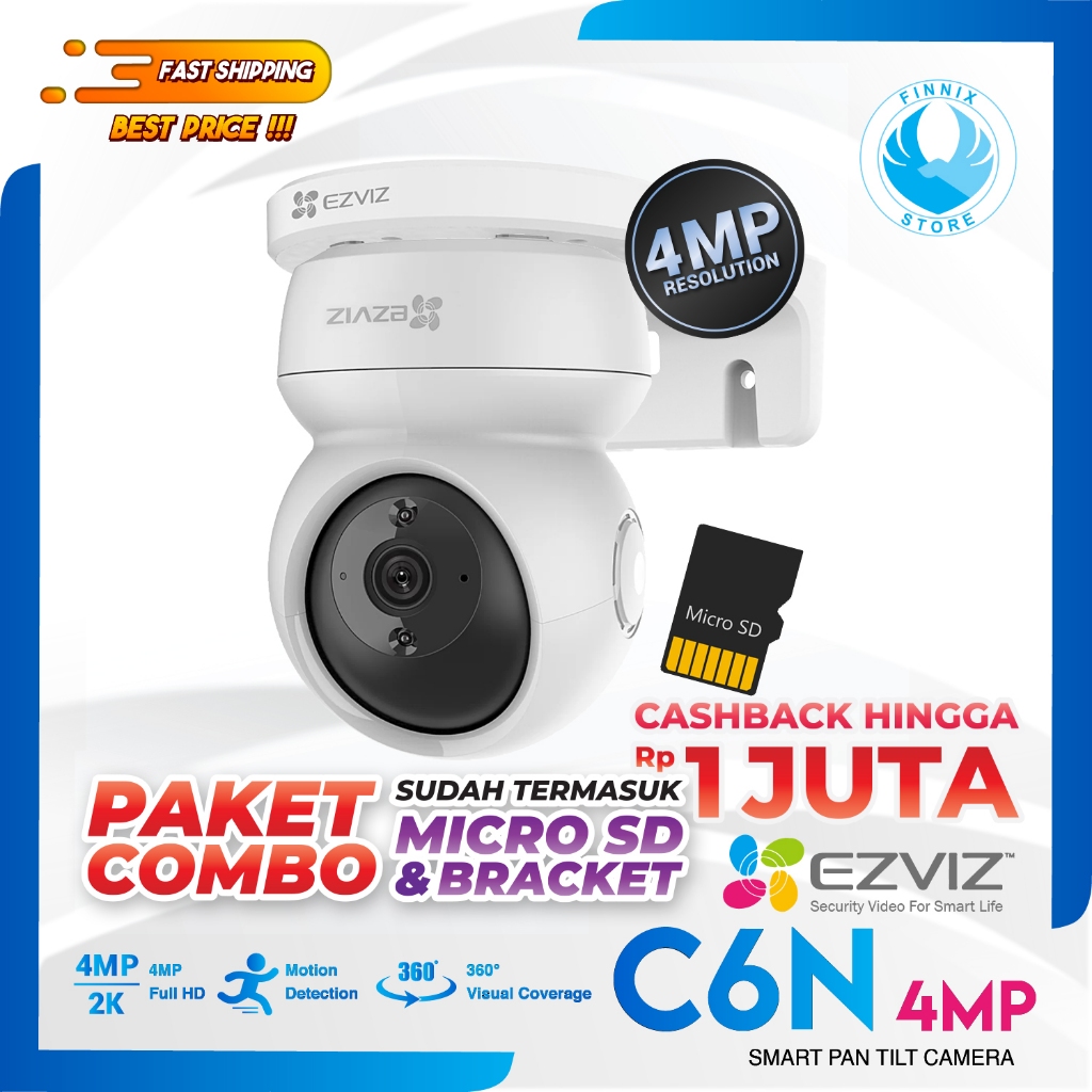 Jual EZVIZ C6N 4MP Home Dome Smart Wireless IP Camera CCTV Wifi Jarak ...