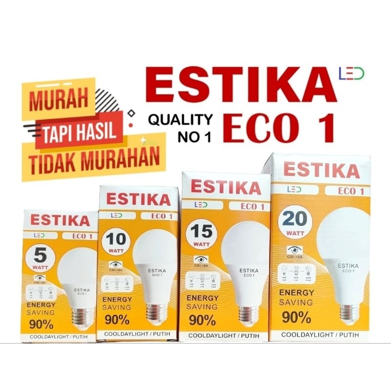 Jual Lampu LED Hemat Listrik ESTIKA 5 10 15 20 Watt Original | Shopee ...
