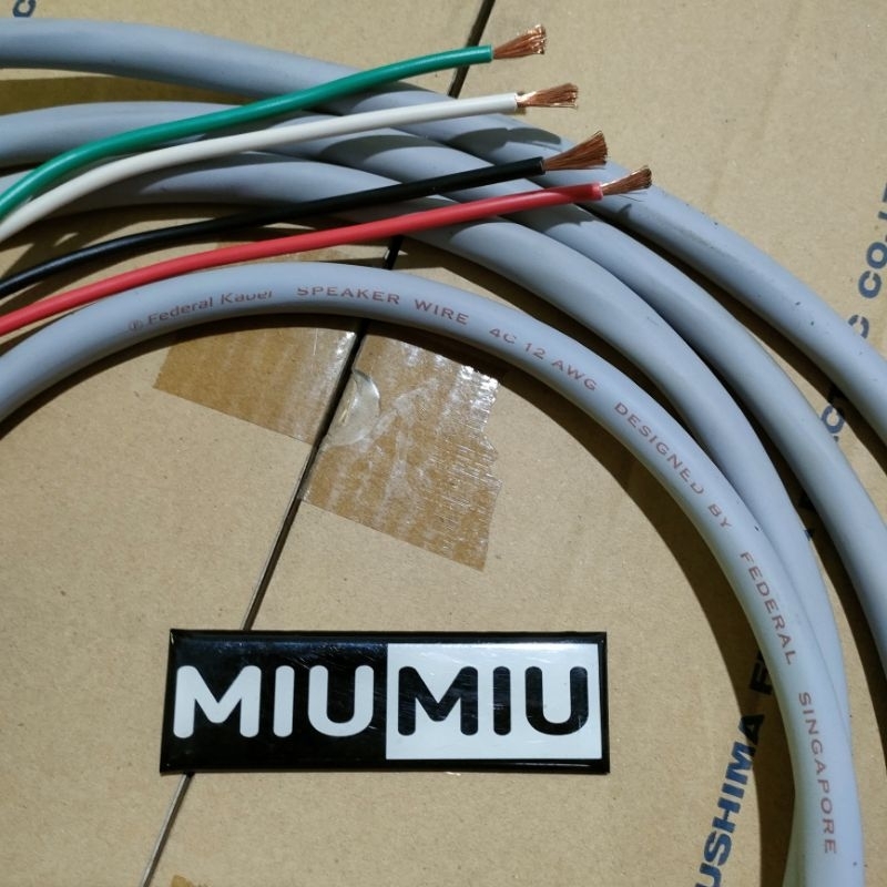 Jual KABEL SPEAKER FEDERAL 4X3MM 4 X 3 MM 4C-12AWG ORIGINAL SINGAPORE ...