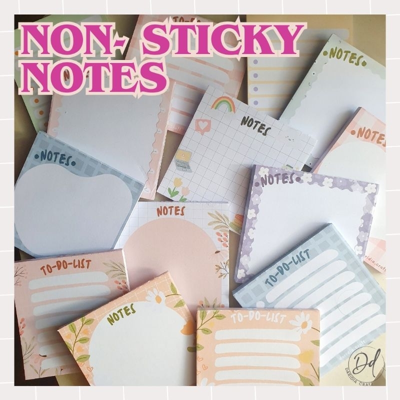 Jual non-sticky notes / memo mini to-do-list | Shopee Indonesia