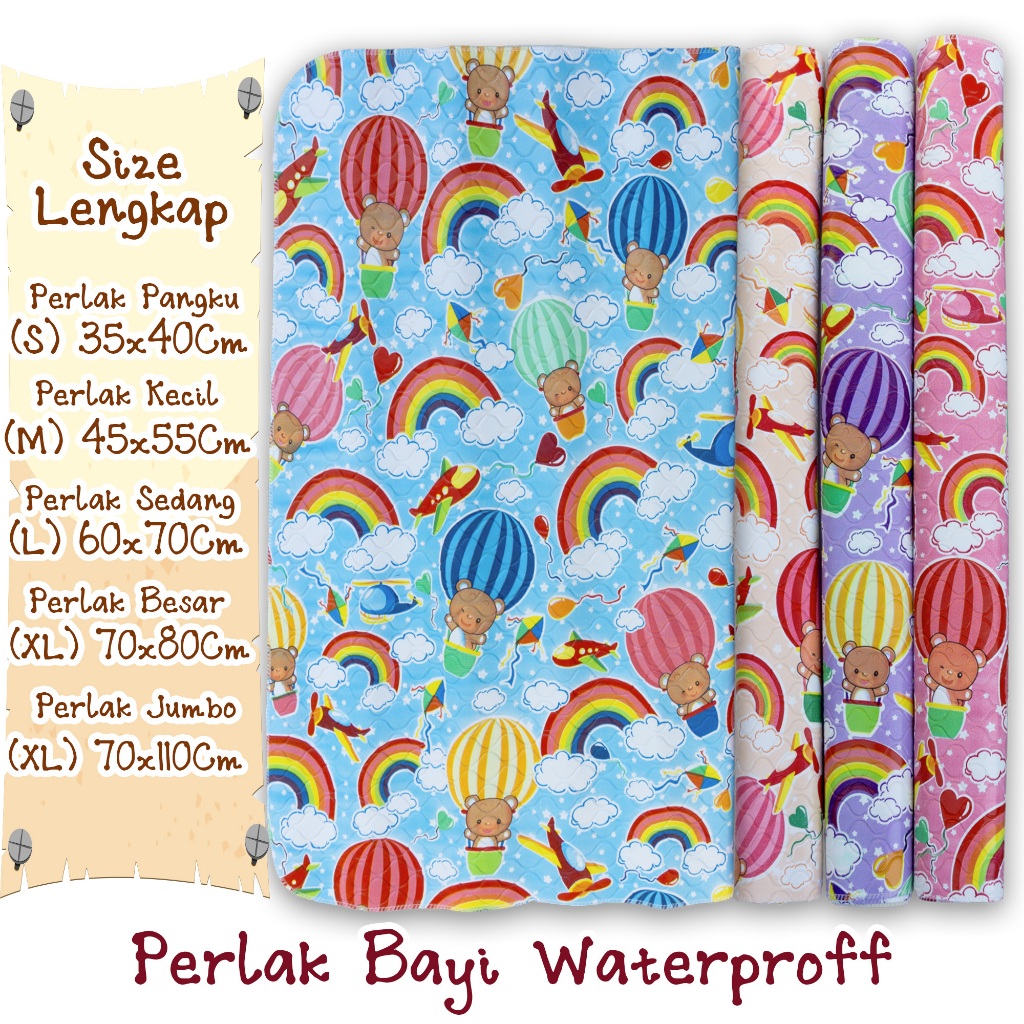 Jual Perlak Bayi Alas Ompol Jumbo Waterproff Ukuran Lengkap plastik ...