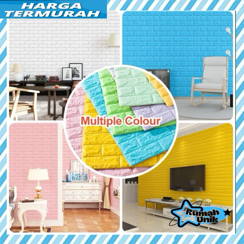 Jual Wallpaper Dinding Foam 3D Motif BaTa RUMAH_UNIK | Shopee Indonesia