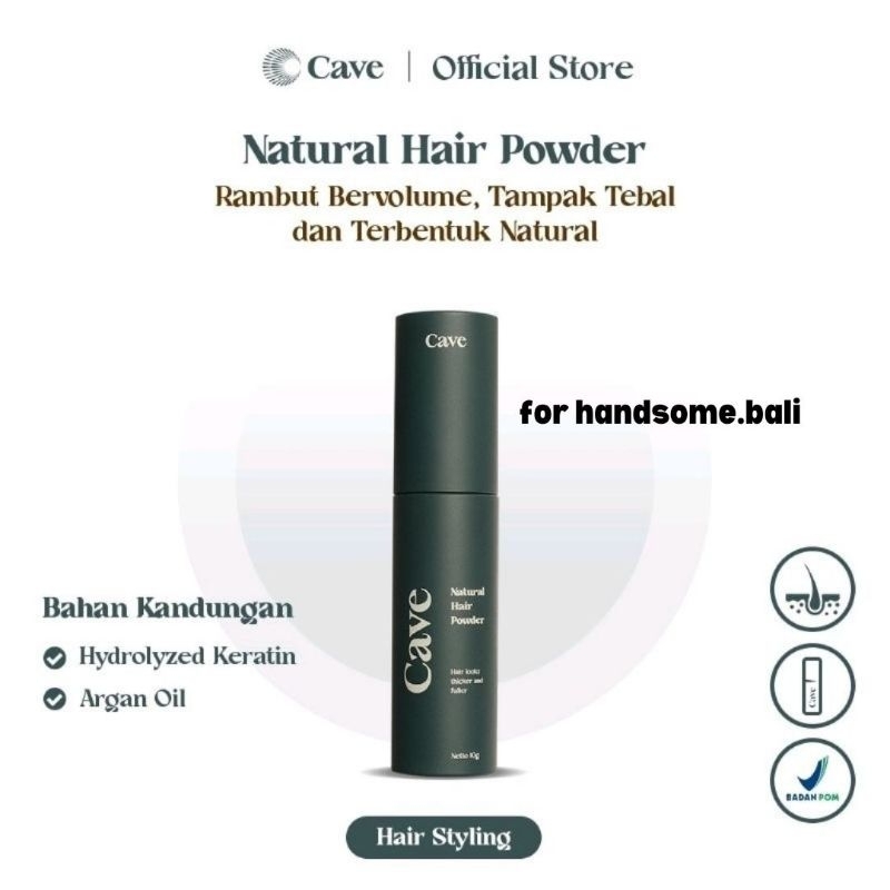 Jual Cave Natural Hair Powder Rambut Bervolume Tampak Tebal 10g ...