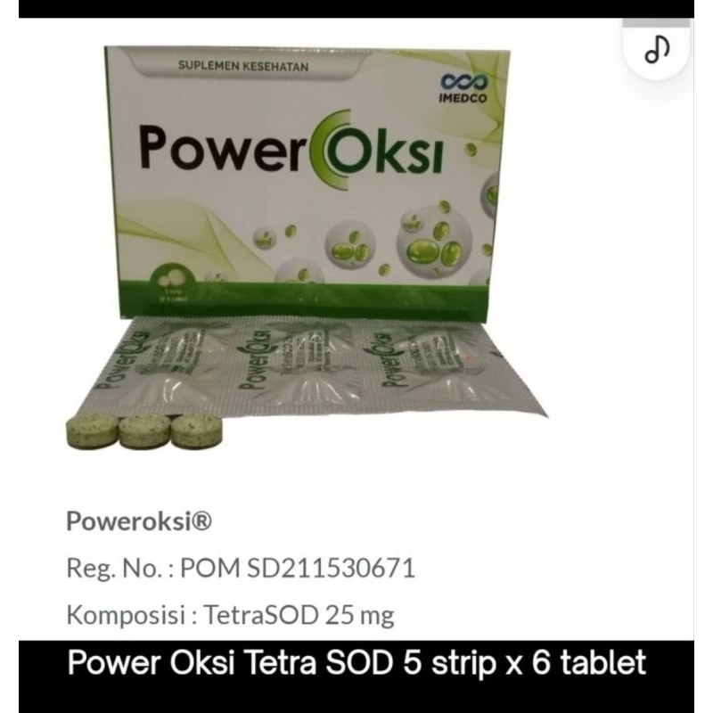 Jual Power Oksi Tetra SOD 25mg 1 dus isi 30 tablet antioksidan | Shopee ...