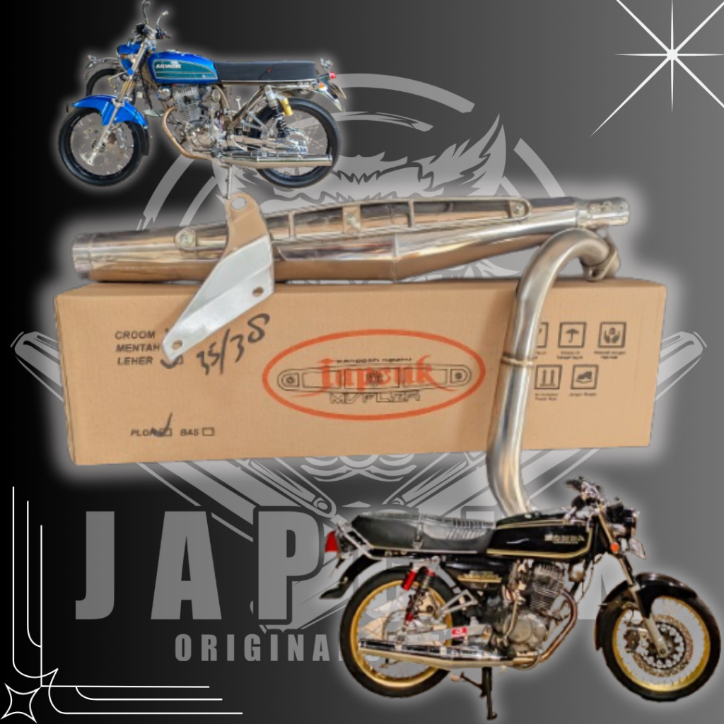 Jual kenalpot CB 125 j us Original JAPCUK MUFLER set leher stainles ...