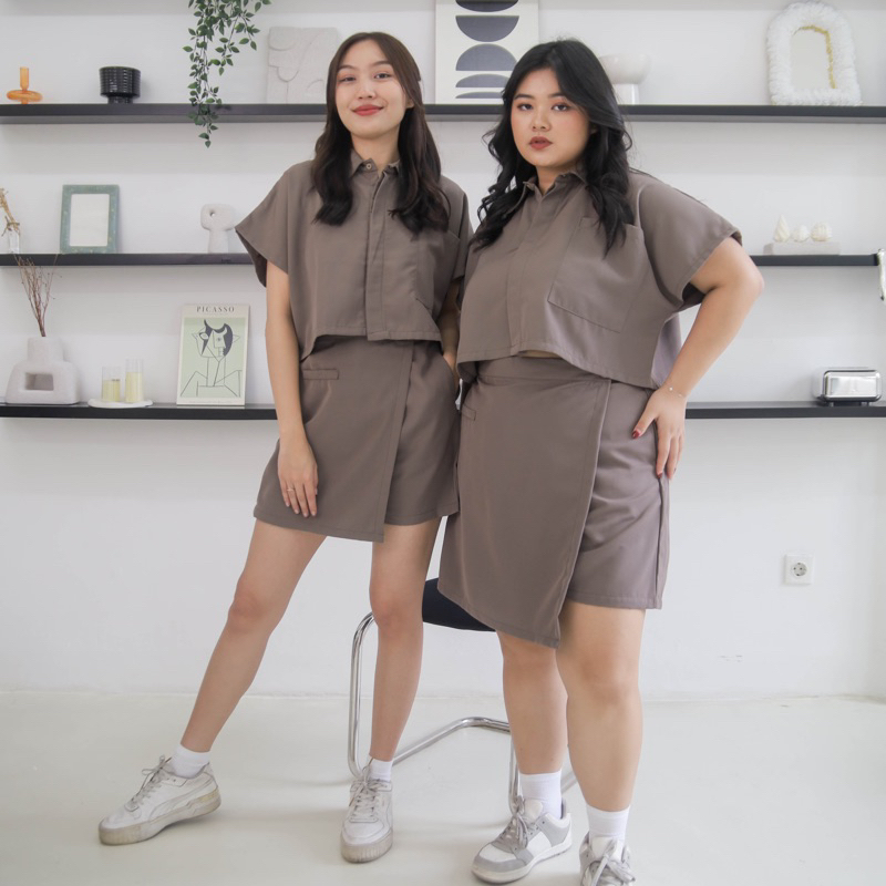 Jual FLOWNELSS - Glime Set (Crop Top or Skort) | Shopee Indonesia
