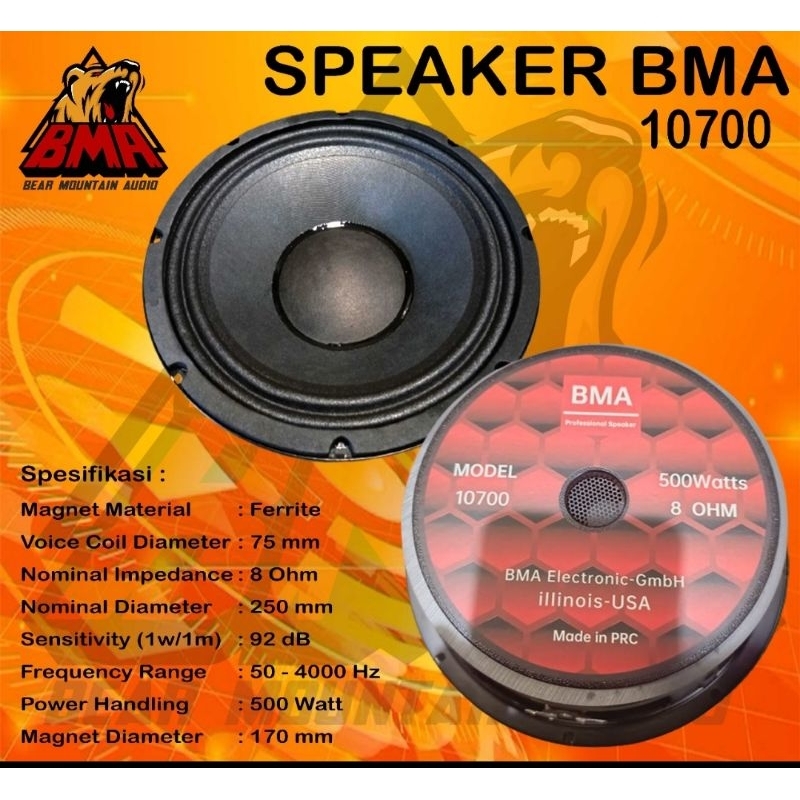 Jual Speaker BMA 10inch BMA 10700 | Shopee Indonesia