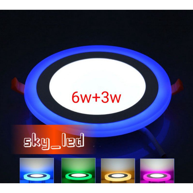 Jual KODE N9U panel led 2warna 6w putih3w biru down lightinbow | Shopee ...