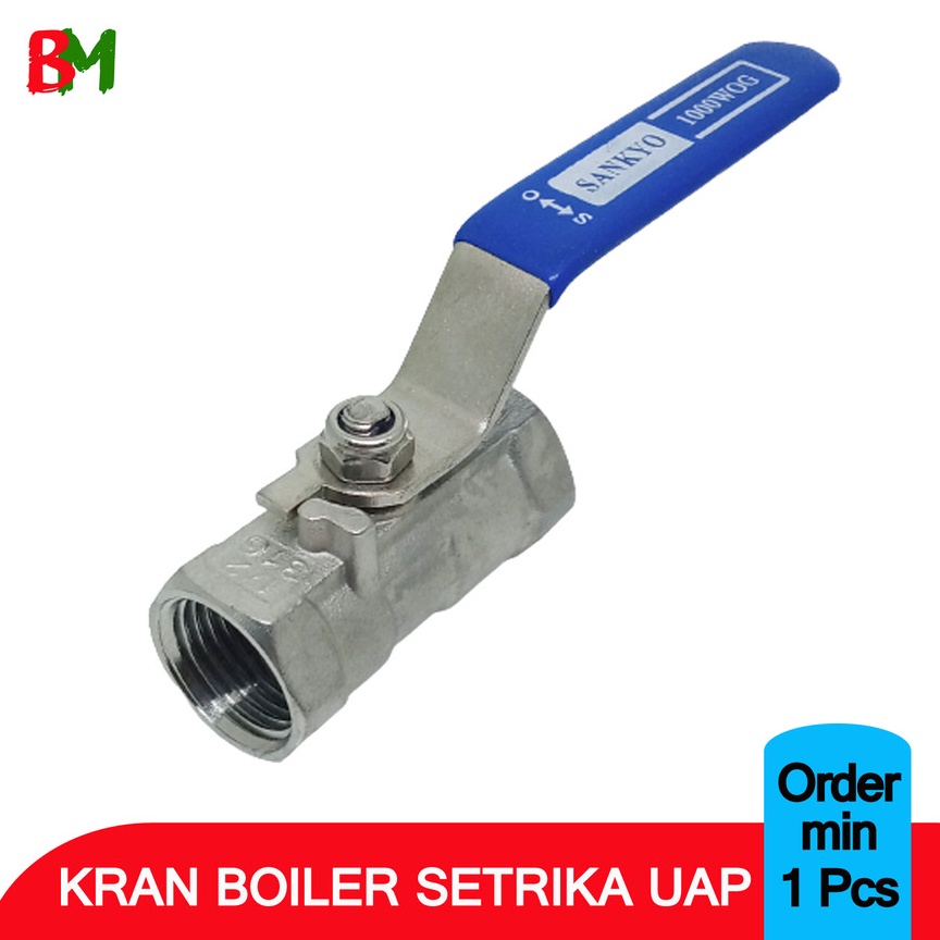 Jual KODE X29P kran boiler sankyo setrika uap ball valve 12 inch ...