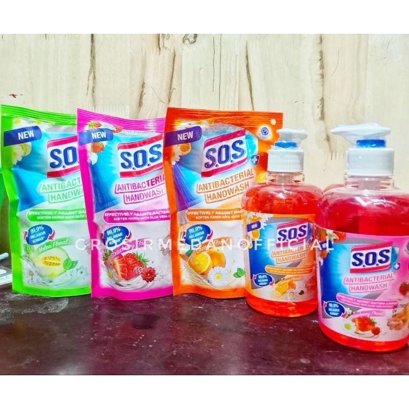 Jual SOS HAND WASH - SABUN CUCI TANGAN ANTI BAKTERI - HANDSOAP SOS ...
