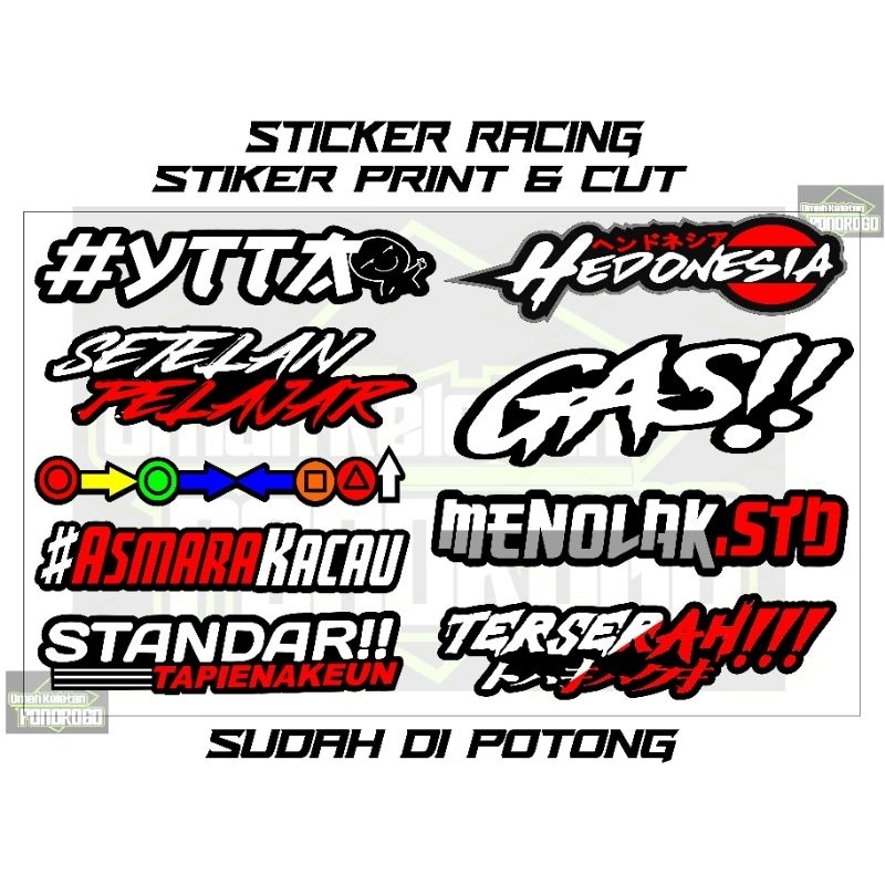 Jual Stiker Print Cut Stiker Motor Stiker Racing Sticker Motor sticker ...