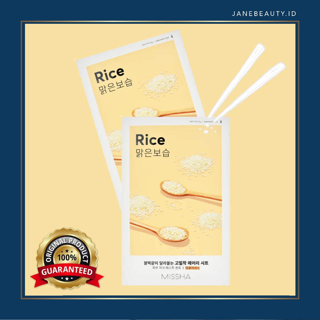Jual JANE BEAUTY - [MISSHA] Airy Fit Sheet Mask (Rice) | Shopee Indonesia