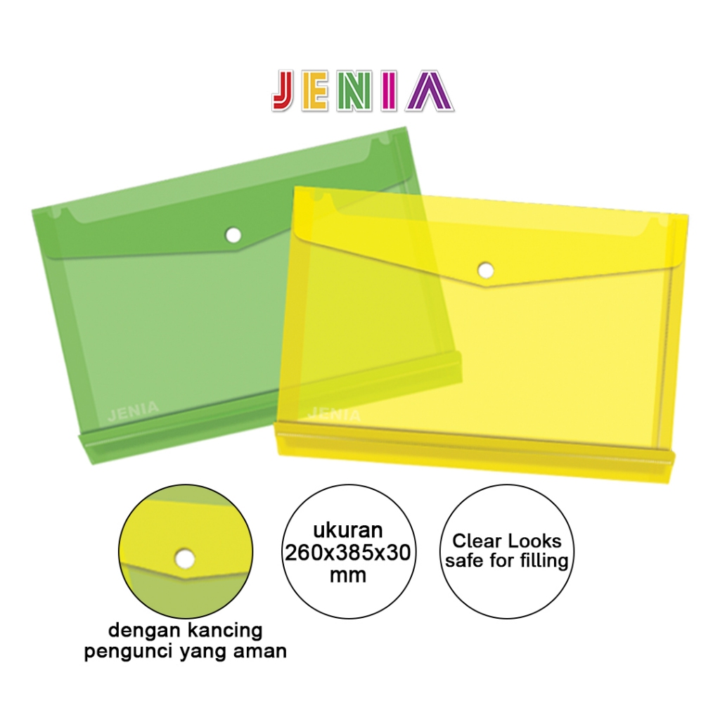 Jual Map Kancing Polos Map Berkas Jenia (1 lusin) | Shopee Indonesia