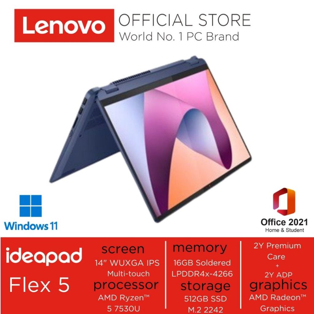 Jual LENOVO IDEAPAD Flex 5 14ABR8-2VID(ABYSS BLUE)/2XID(STONE BLUE ...