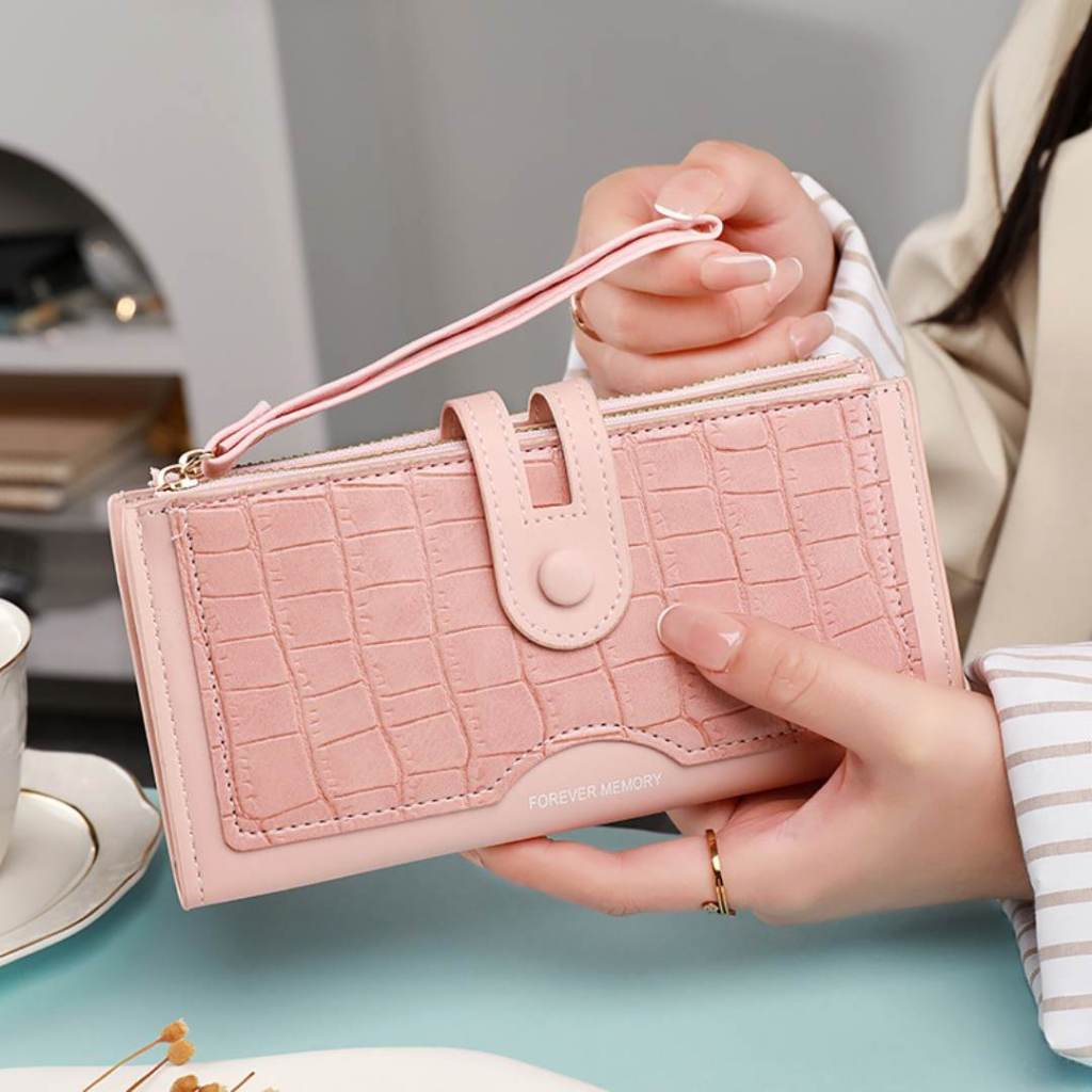 Jual DOMPET PANJANG WANITA RESLETING MURAH TERBARU MUAT BANYAK KARTU ...
