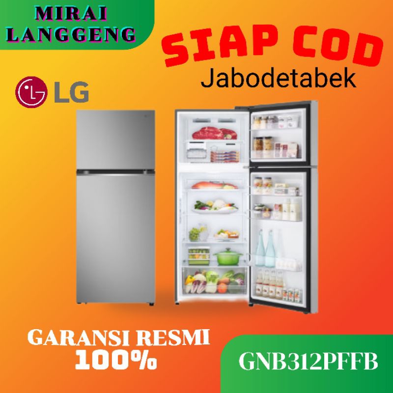 Jual Kulkas 2 Pintu LG 340 Liter Gnb 312 pffb Smart Inverter Kulkas LG resmi lg | Shopee Indonesia