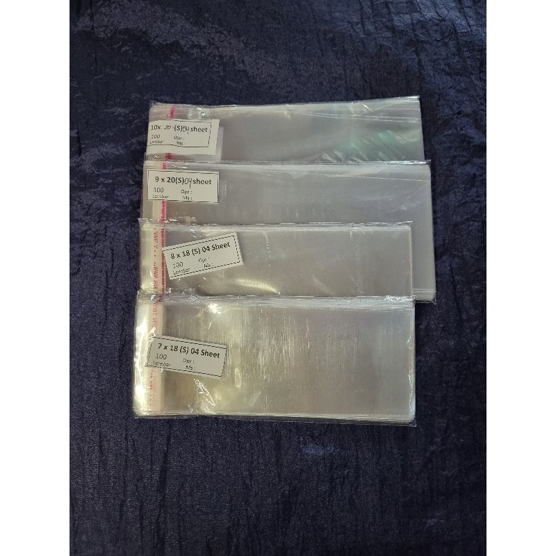 Jual Plastik OPP One sheet / Lembaran 7x18 8x18 9x20 10x20 ketebalan 04 ...