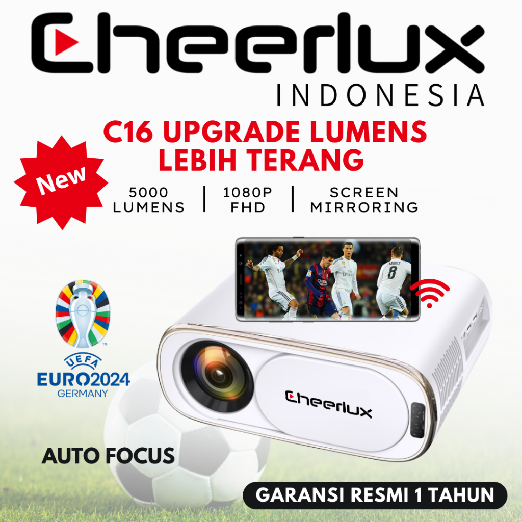 Jual CHEERLUX INDONESIA | PROYEKTOR WIFI BLUETOOTH 5000 LUMENS ...