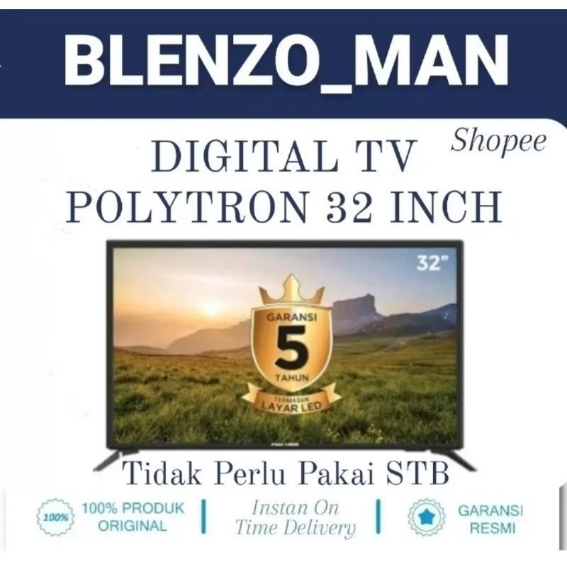 Jual TV LED POLYTRON 32 INCH DIGITAL | Shopee Indonesia