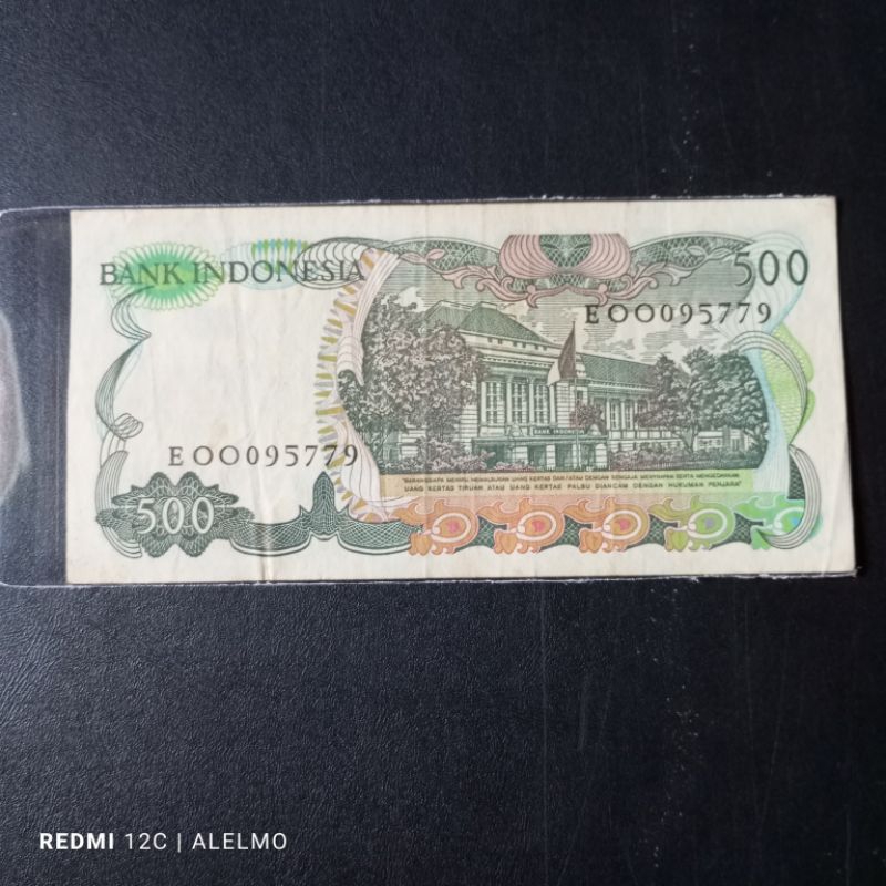 Jual uang kertas seperti 1 huruf EOO095779 500 rupiah bunga bangkai ...
