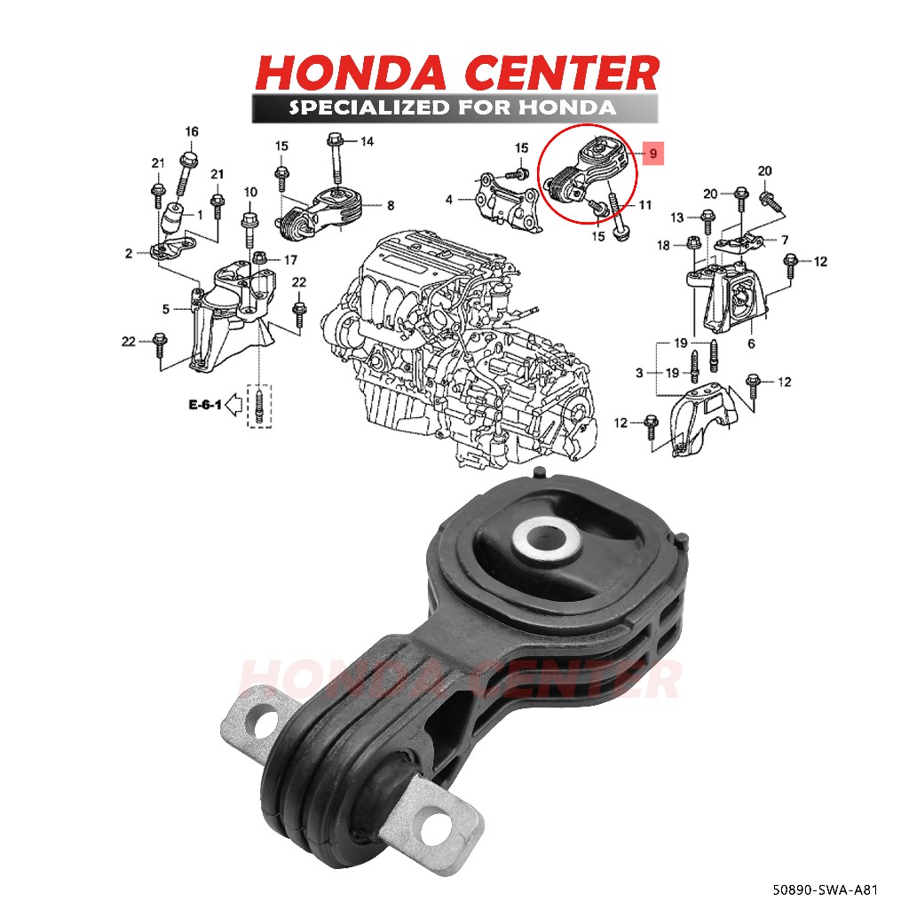 Jual Mounting Gantungan Mesin Pangkuan Mesin Belakang Crv Re Gen3 2007 2008 2009 2010 2011 2012 ...