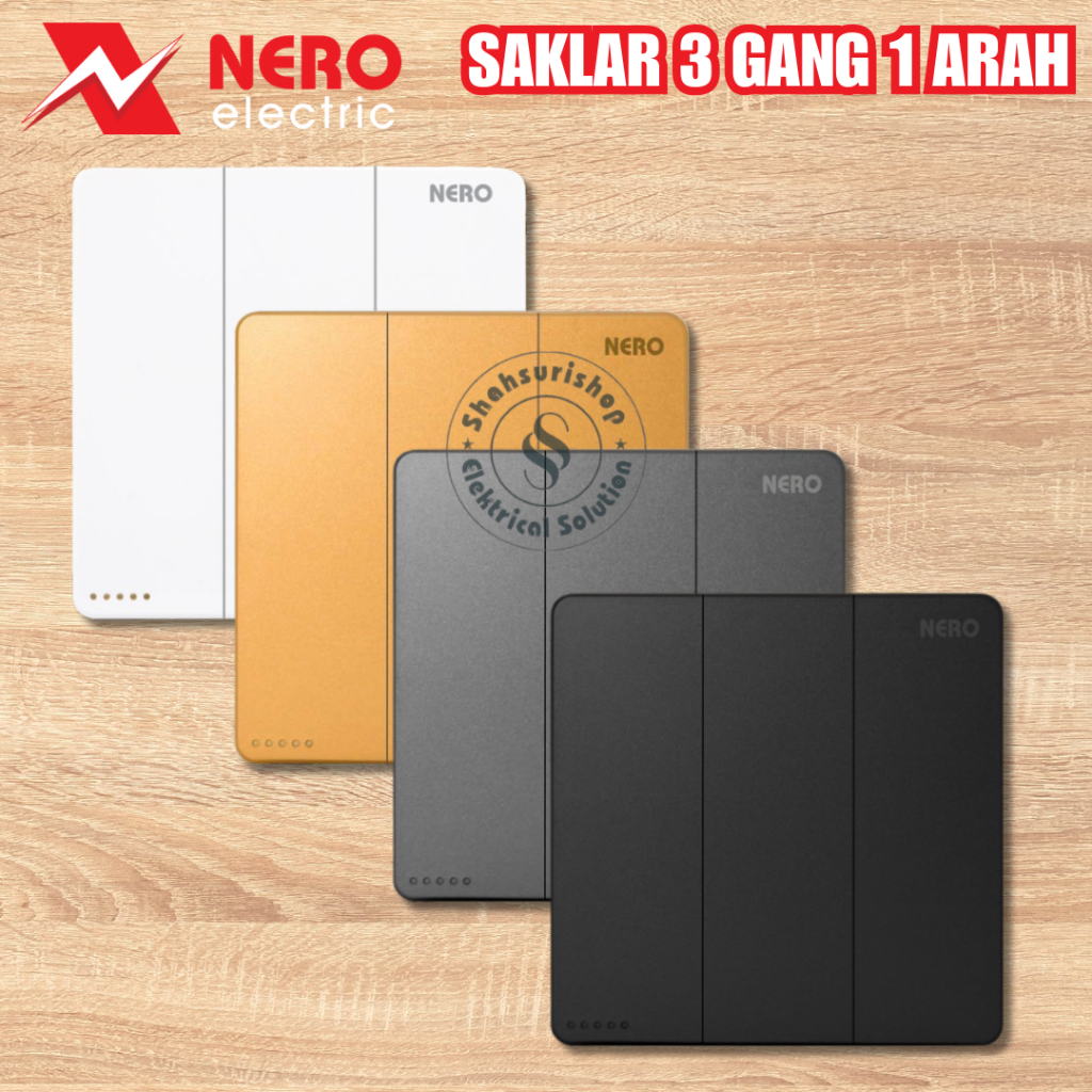Jual NERO SAKLAR CASA X2 SAKLAR TRIPLE 3 GANG 1 ARAH X21031 | Shopee Indonesia