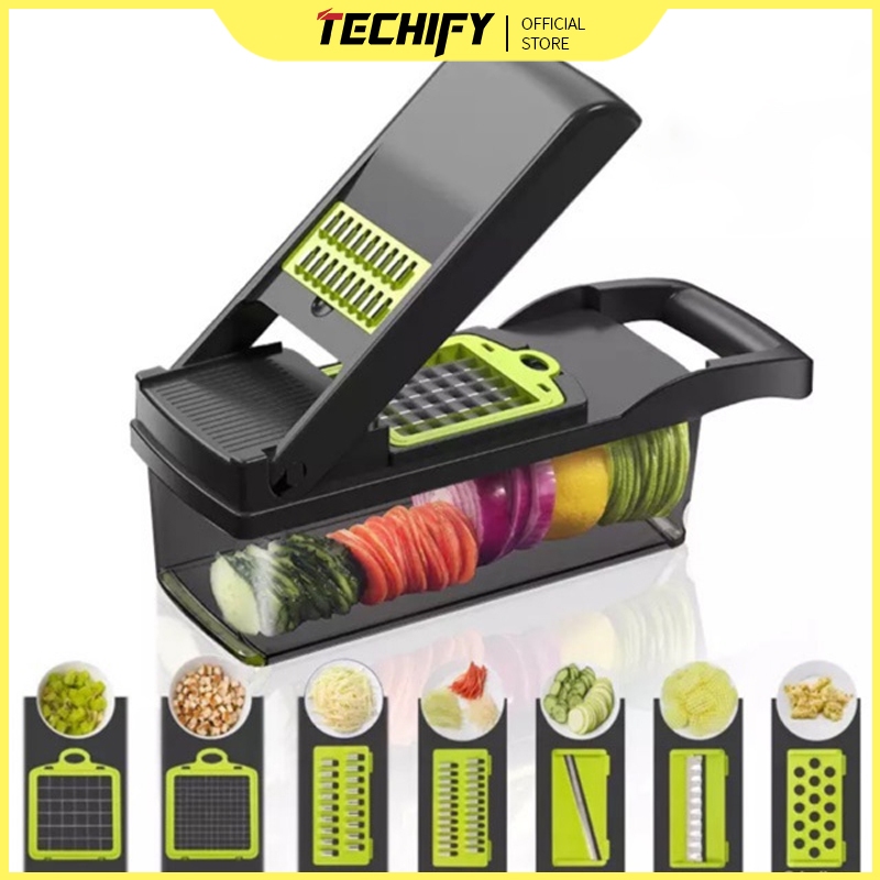 Jual TECHIFY pemotong sayur multifungsi 13-in-1, pemotong serbaguna ...