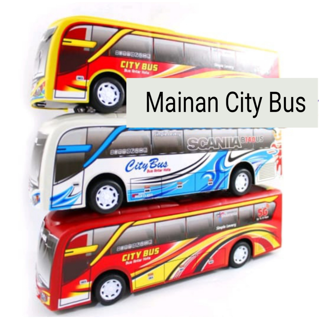 Jual MAINAN ANAK MURAH MOBIL CITY BUS SCANIA WJS104 BIS ANTAR KOTA ...