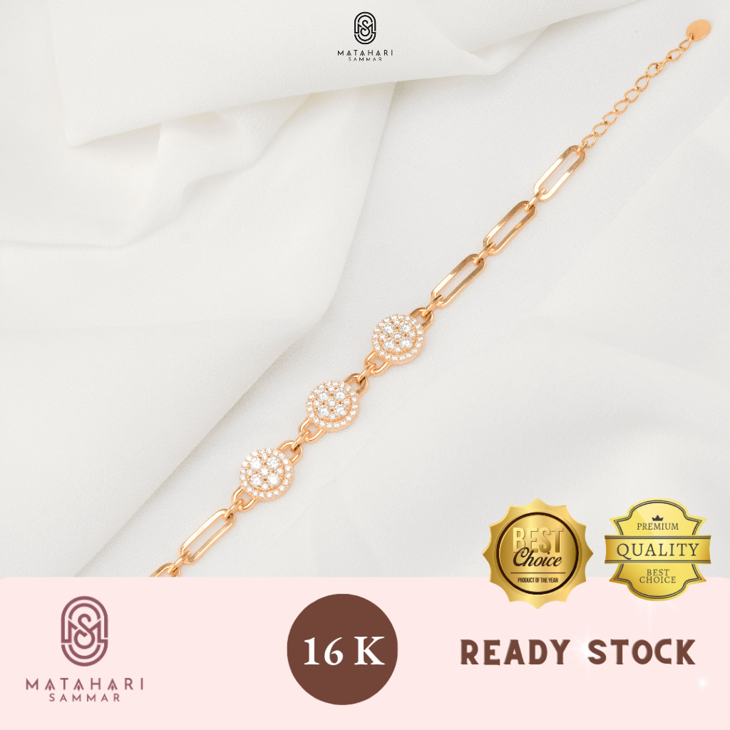 Jual Gelang fashion model permata bulat-bulat gold 16K Toko Emas ...