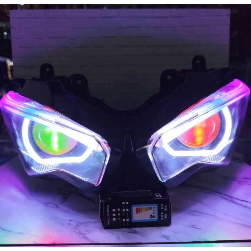 Jual REFLEKTOR LAMPU DEPAN ZX-25R BILLED AES TURBO ALIS RGB | Shopee ...