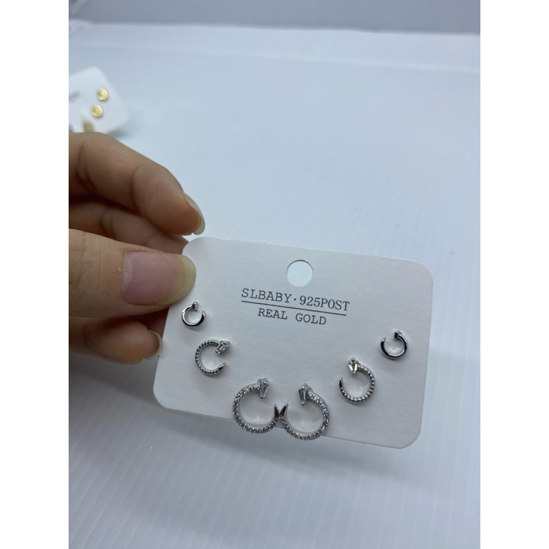 Jual 3set Anting Tusuk Cewek Korea Titanium Anti Karat Anti Luntur ...