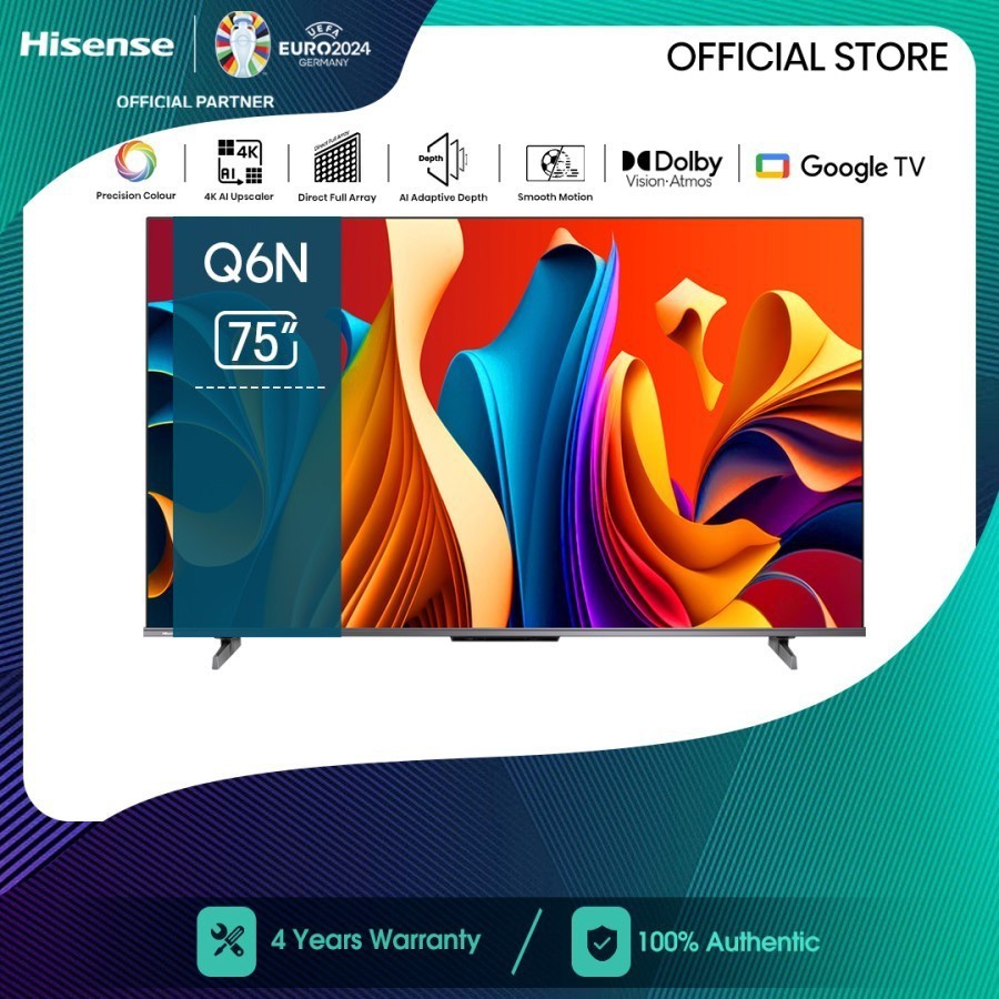 Jual Hisense 75Q6N 75" Inch QLED Quantum Dot Google Smart TV Bezelles ...