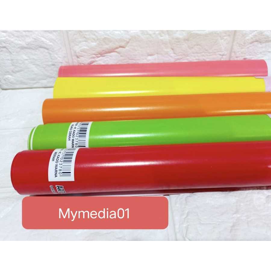 Jual KERTAS KADO KIKY POLOS WARNA WARNI PAPER CRAFT TERLARIS (10 lembar ...