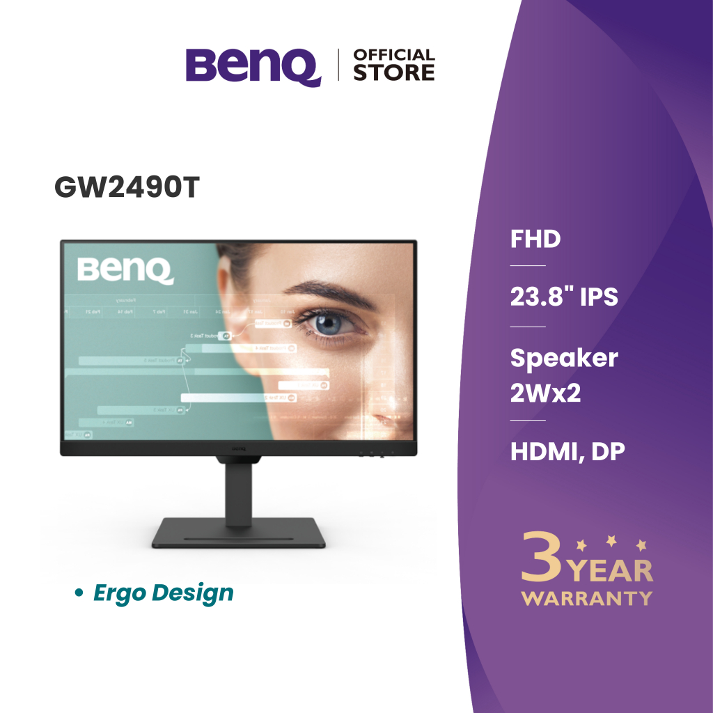 Jual BenQ GW2490T 23.8” IPS 1080p Home Office Monitor, FHD, 100Hz, Eye ...