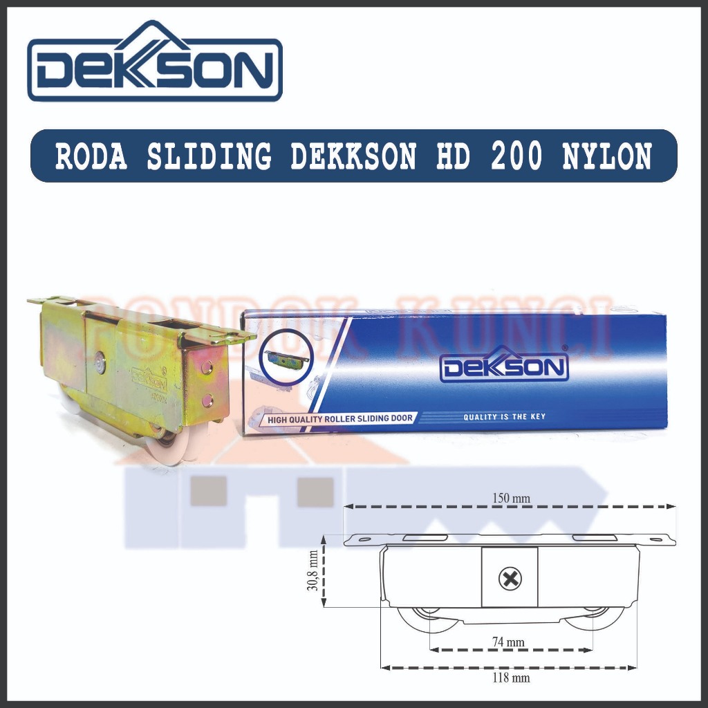 Jual Roda Sliding Double Dekkson HD200 Nylon Heavy Duty Hight Quality ...