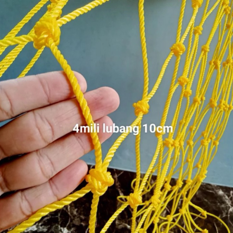 Jual Jaring pengaman /safety tali 4 mili lubang 10cm multifungsi multi ...