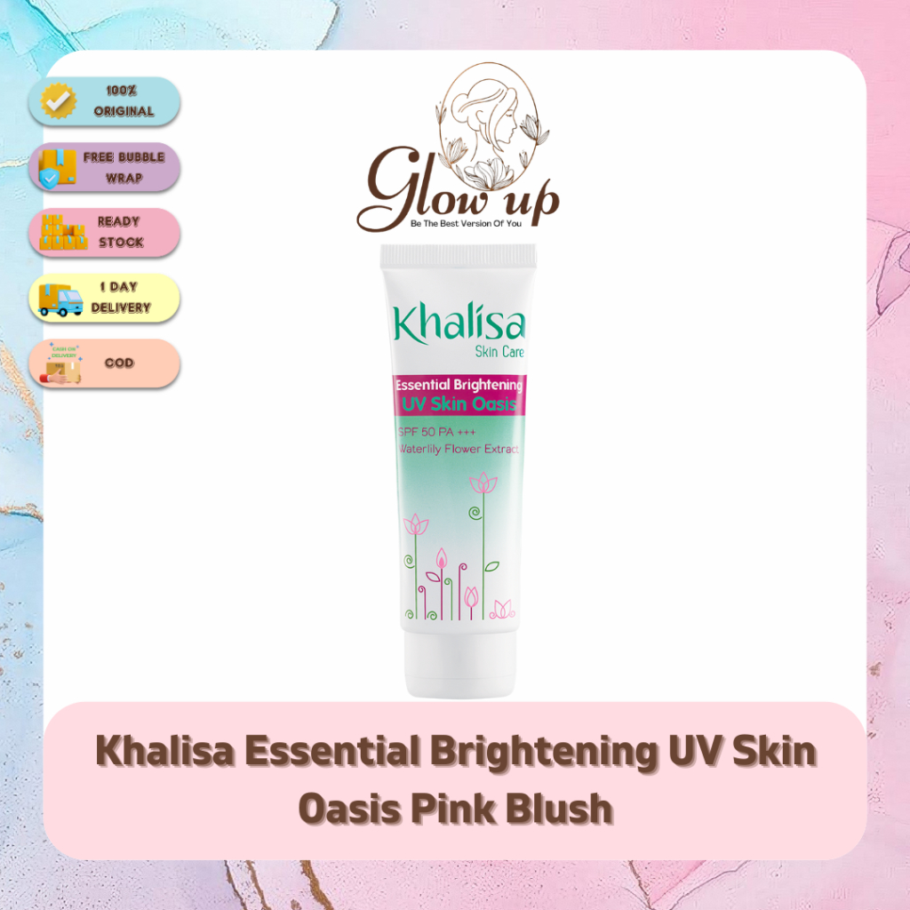 Jual Khalisa Essential Brightening UV Skin Oasis Pink Blush -40gr ...